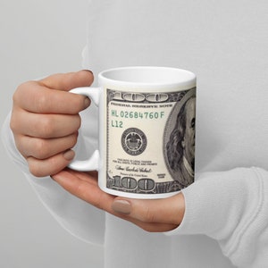 US Dollar Bill Mug - Benjamin Mug | Dollar Bill Mug | Finance ...