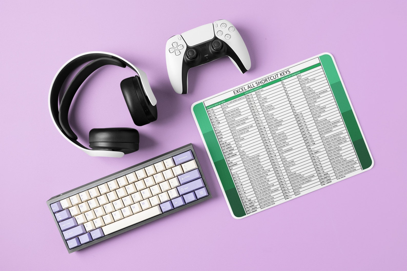 Excel Mouse Pad Excel Shortcut Keys Mouse Pad Office Humor Gift for ...