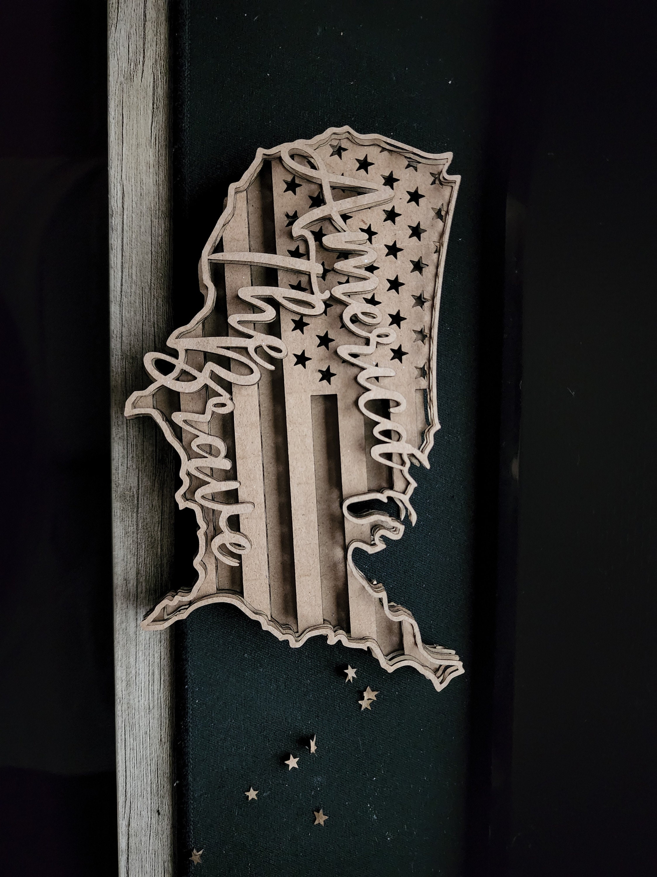 SVG File Layered American Flag USA Sign - Etsy