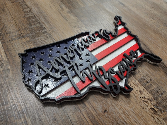 SVG File Layered American Flag USA Sign - Etsy