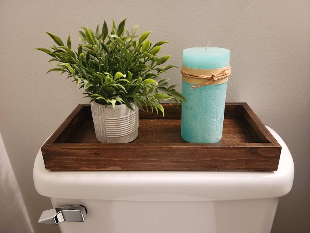Toilet Tank Tray | Toilet Tank Topper | Table Centerpiece Tray ...
