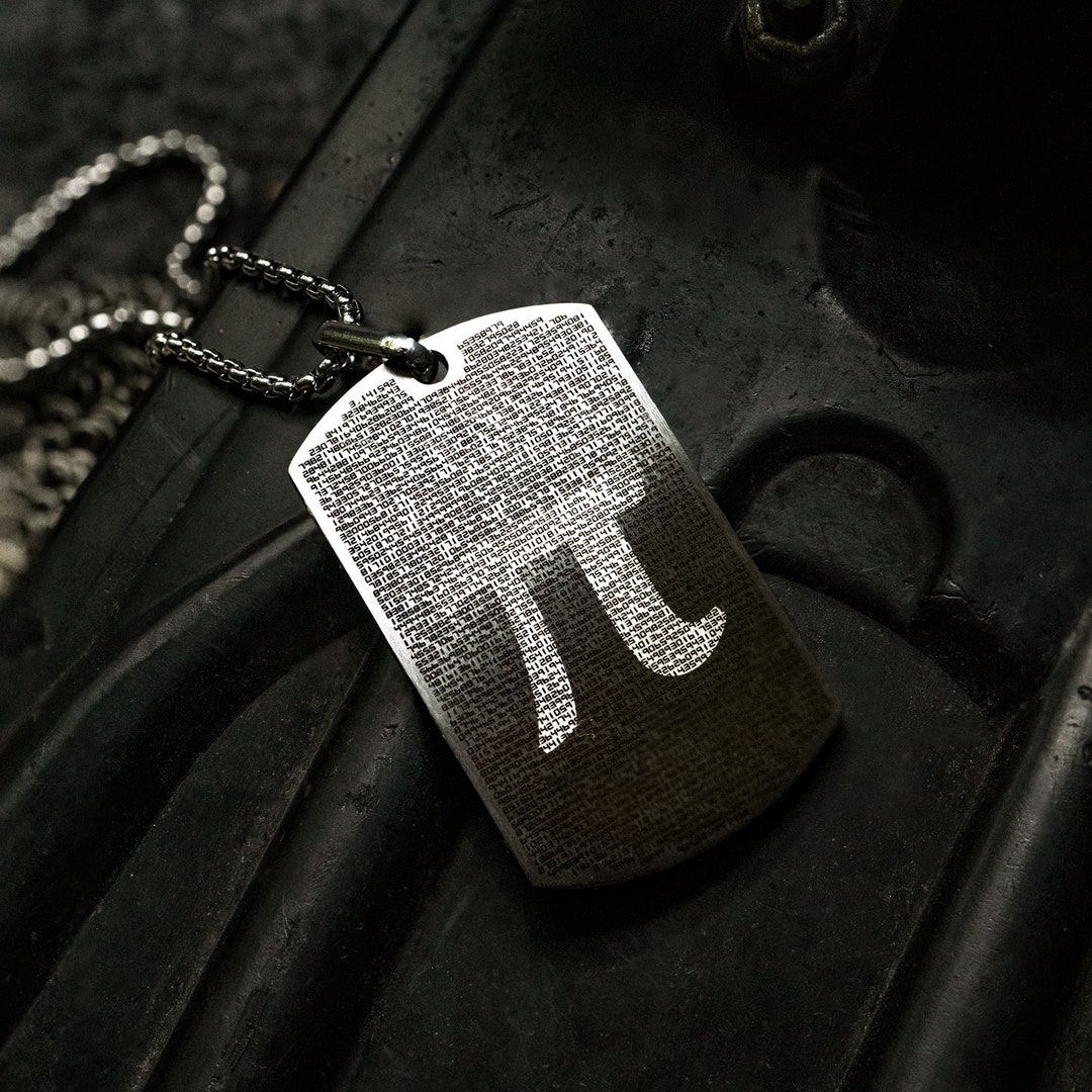 Math Necklace Digits of Pi the 3,141 Digits of Pi Necklace X-large ...