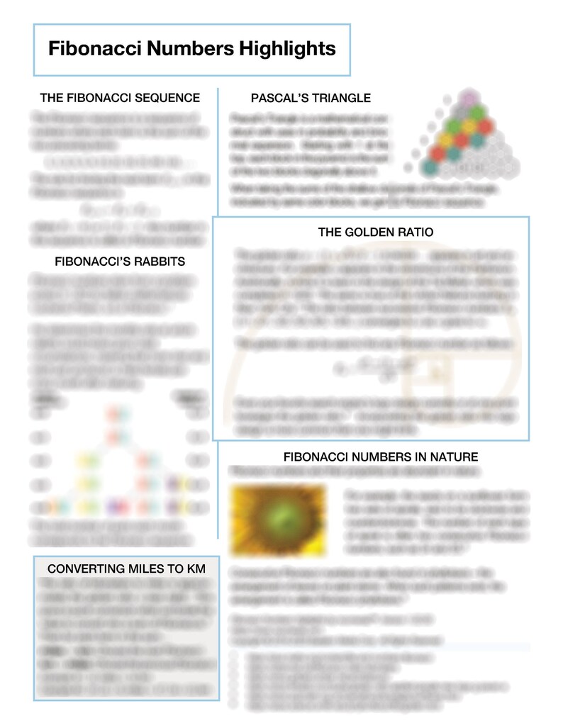 Fibonacci Numbers Highlights: Inspiration for Fascinating Math Lessons on Fibonacci Numbers PDF ...