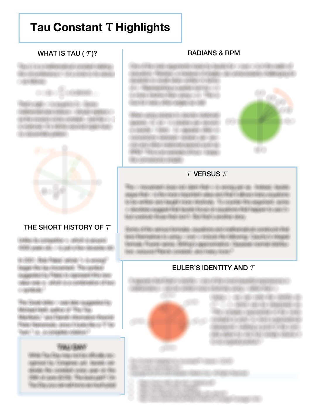 Math Lover's Delight: Tau Constant Highlights the Pi Alternative PDF ...