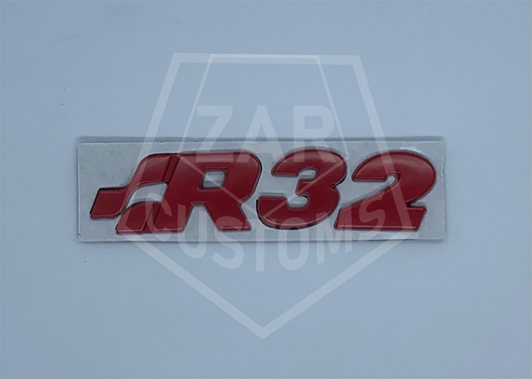 VW Golf MK4 MK5 R32 3.2L V6 Matte Red Rear Boot Badge Tailgate Emblem ...