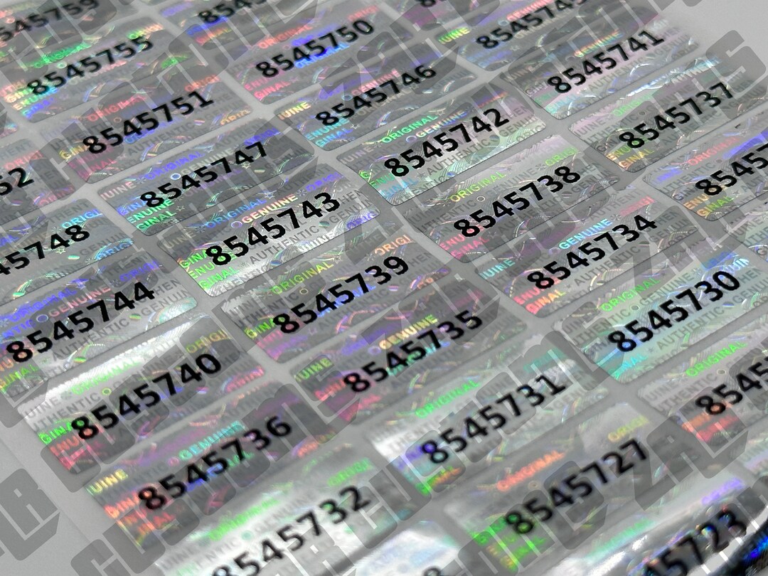 Holographic Original Authentic Genuine Security Label Seal Stickers ...