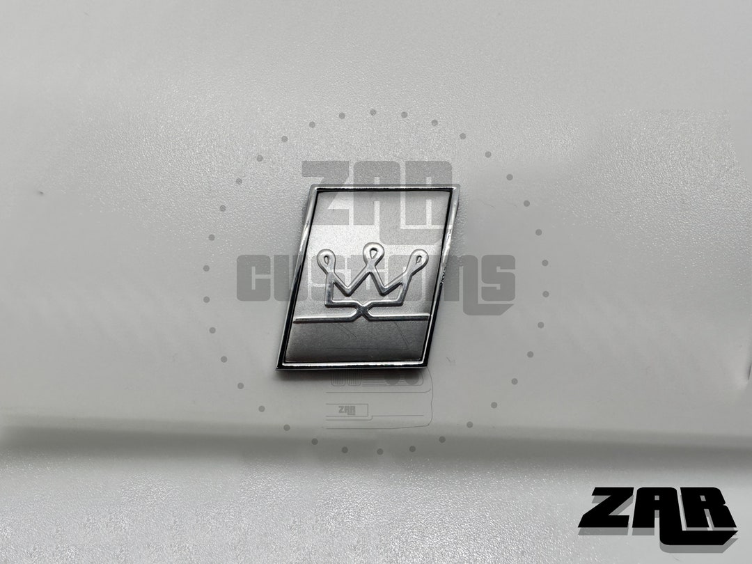 Volvo Crown Chrome Surround Genuine Rear Boot Badge Trim Emblem Rhombus ...