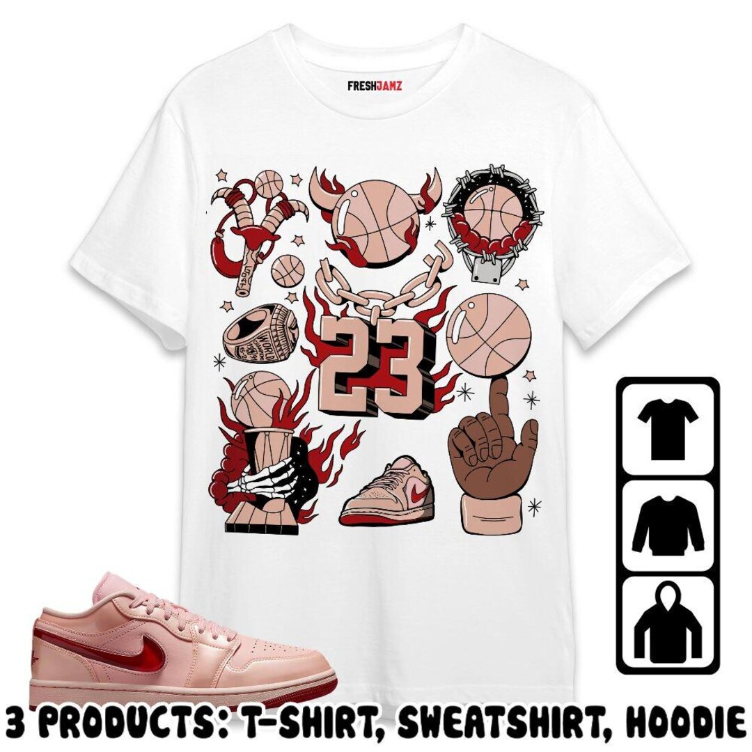 AJ 1 Low VLT Day 2025 Neclaces Number 23 Unisex T-shirt, Hoodie ...