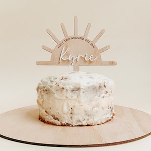 First Trip Around the Sun Cake Topper / First Birthday Cake Topper ...