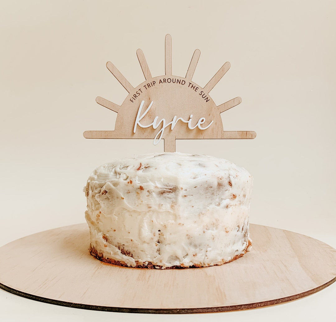 First Trip Around the Sun Cake Topper / First Birthday Cake Topper ...
