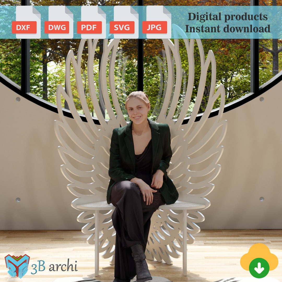 Angel Wings Chair CNC Design: Vector Furniture Plans (digital Plans) - Etsy