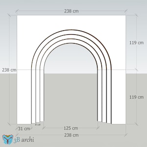 3D Square Top Arch, Elegant 3D Arch Backdrop Templates - Wedding Decor ...