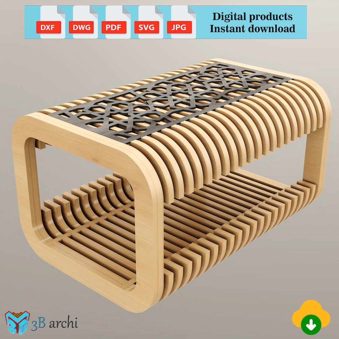 Parametric Coffee Table CNC Plywood Plans, DXF Vector Files (digital ...