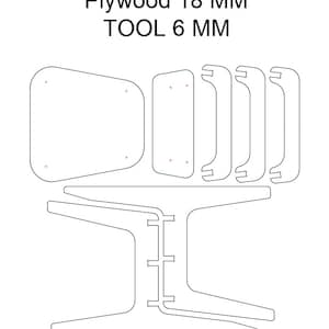 Dining Chair Plans, Modern Chair Design, CNC Dining Chair , Vector ...