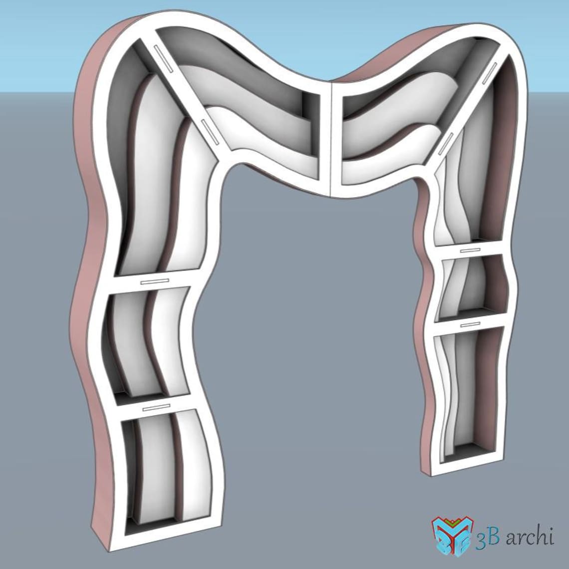 Wavy Arch Prop Template: 3D Backdrop, CNC Ready (digital File) - Etsy