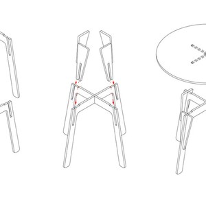 Round Dining Table, Dining Table Plan, Modern Furniture, Digital File ...