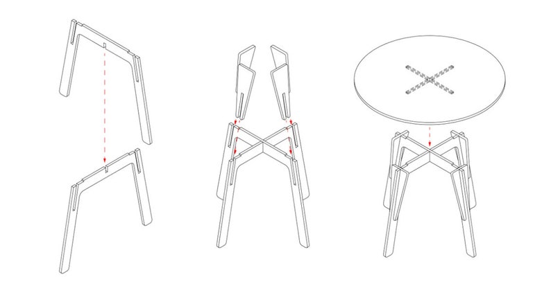 Round Dining Table Dining Table Plan Modern Furniture - Etsy