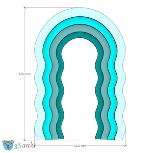 Wavy Backdrop Arch, CNC Ripple Backdrop, Stylish Wavy Wall Prop ...