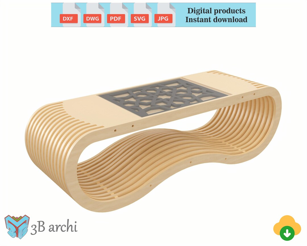 Parametric Coffee Table, Modern Living Room Table, Plywood Table Plans ...