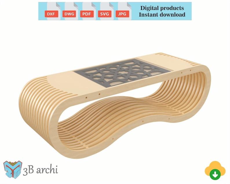 Parametric Coffee Table Modern Living Room Table Plywood - Etsy