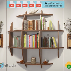 Sphere Bookshelf, Parametric Waffle Shelf, Hemispherical Shelf, Wall ...