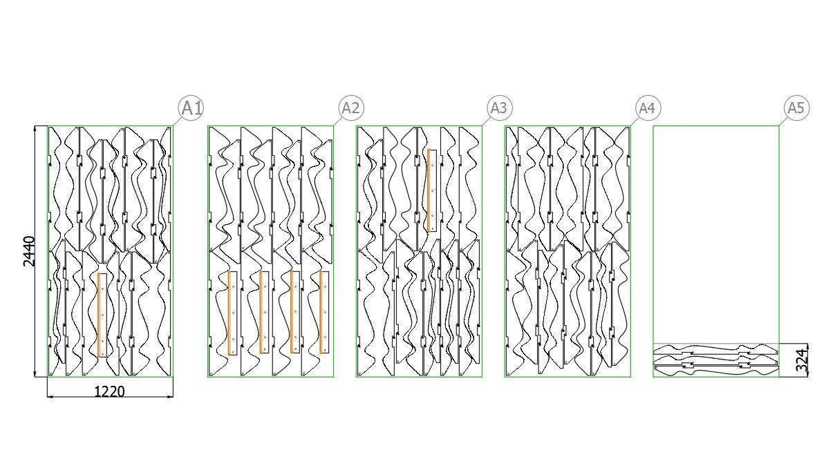 Parametric Wave Wall CNC Plans: Modern Interior Design (digital File ...