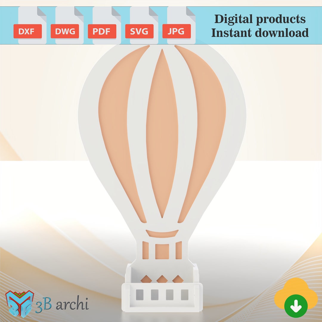 3D Hot Air Balloon, Air Balloon Plan, CNC Balloon Stand, Hot Air ...