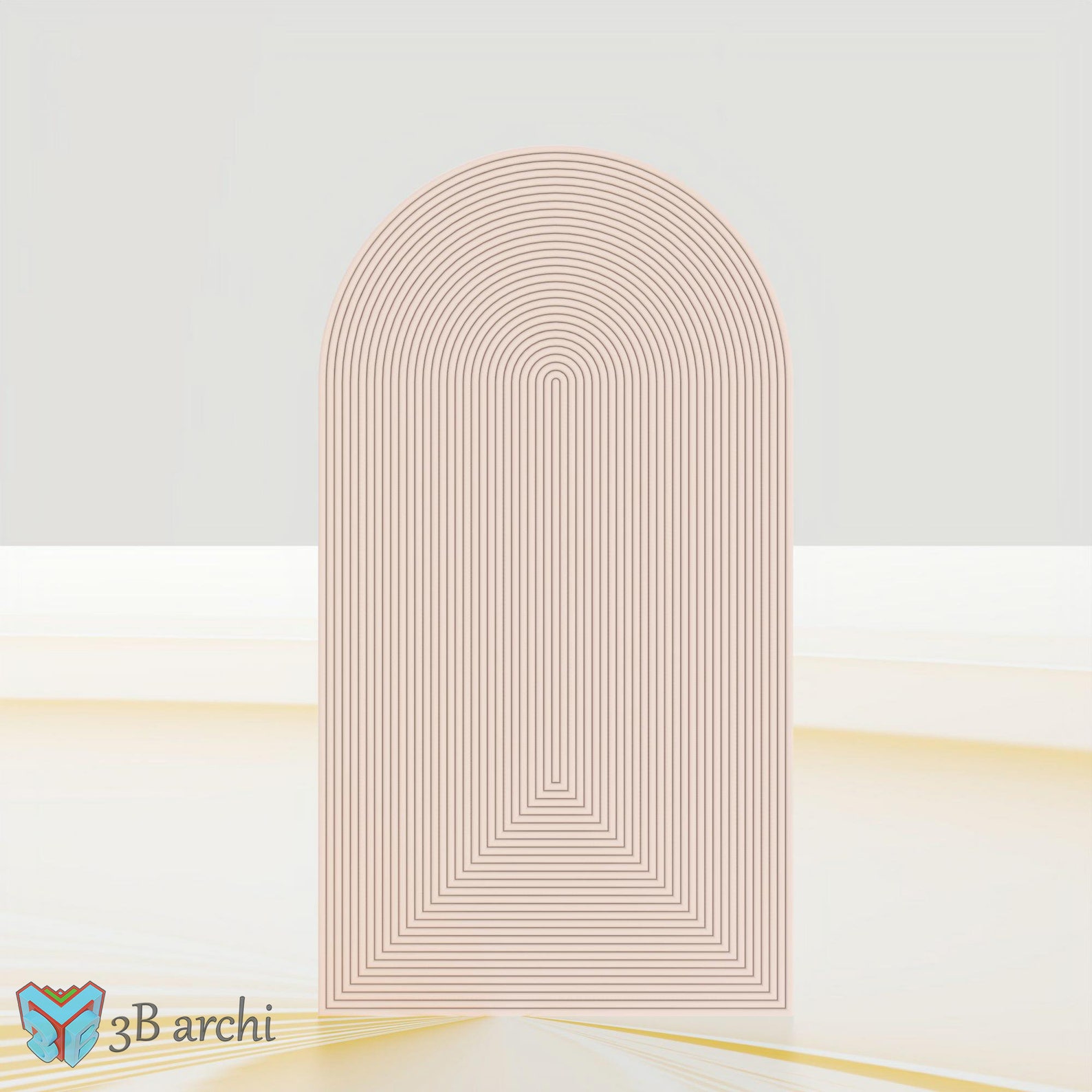 Ripple Arch Backdrop CNC File: Fluted Panel Template (digital Download ...