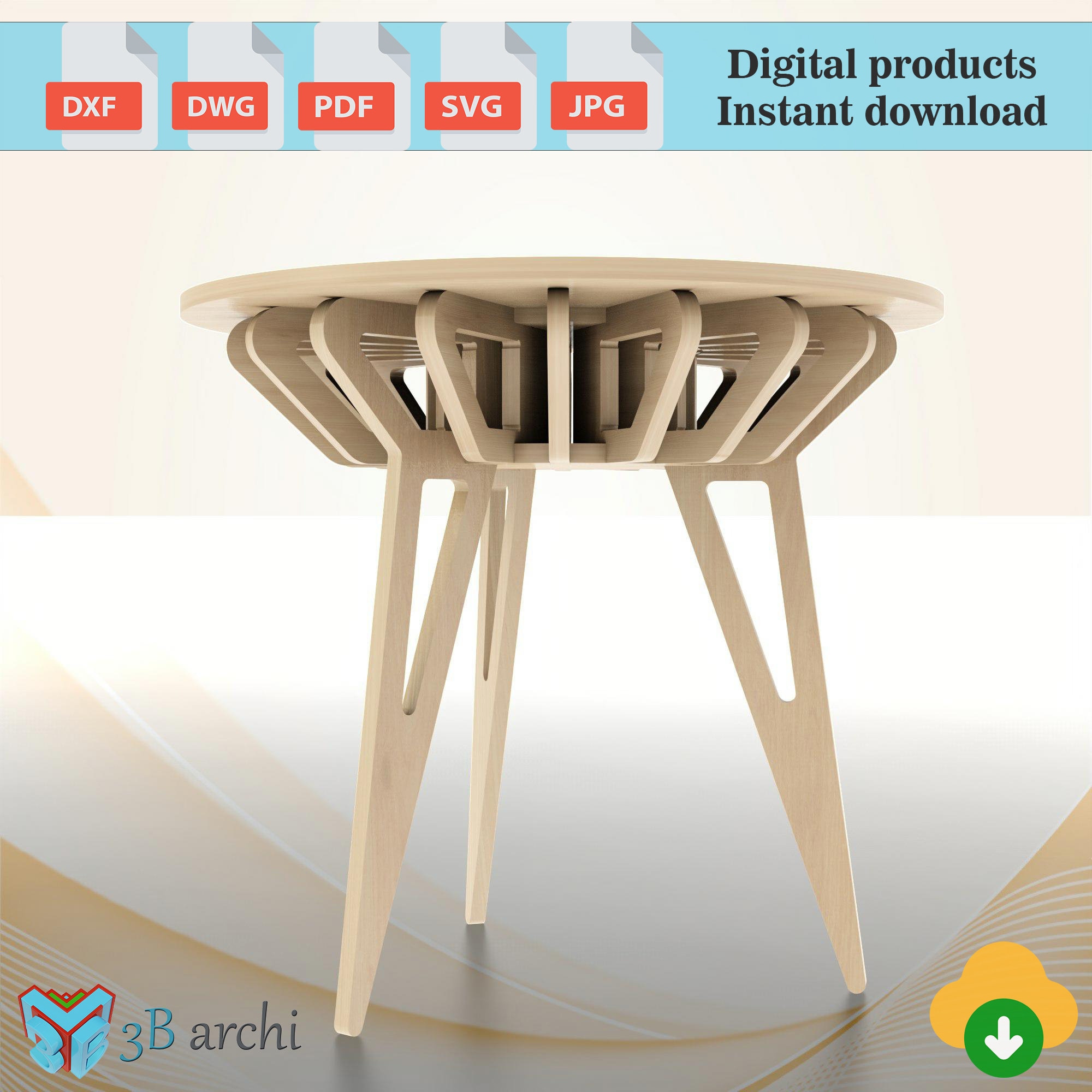 Parametric Side Table Plan: CNC Plywood Furniture (digital Download) - Etsy