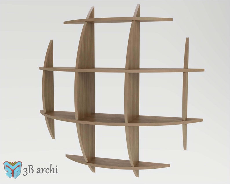 Sphere Bookshelf Parametric Waffle Shelf Hemispherical - Etsy