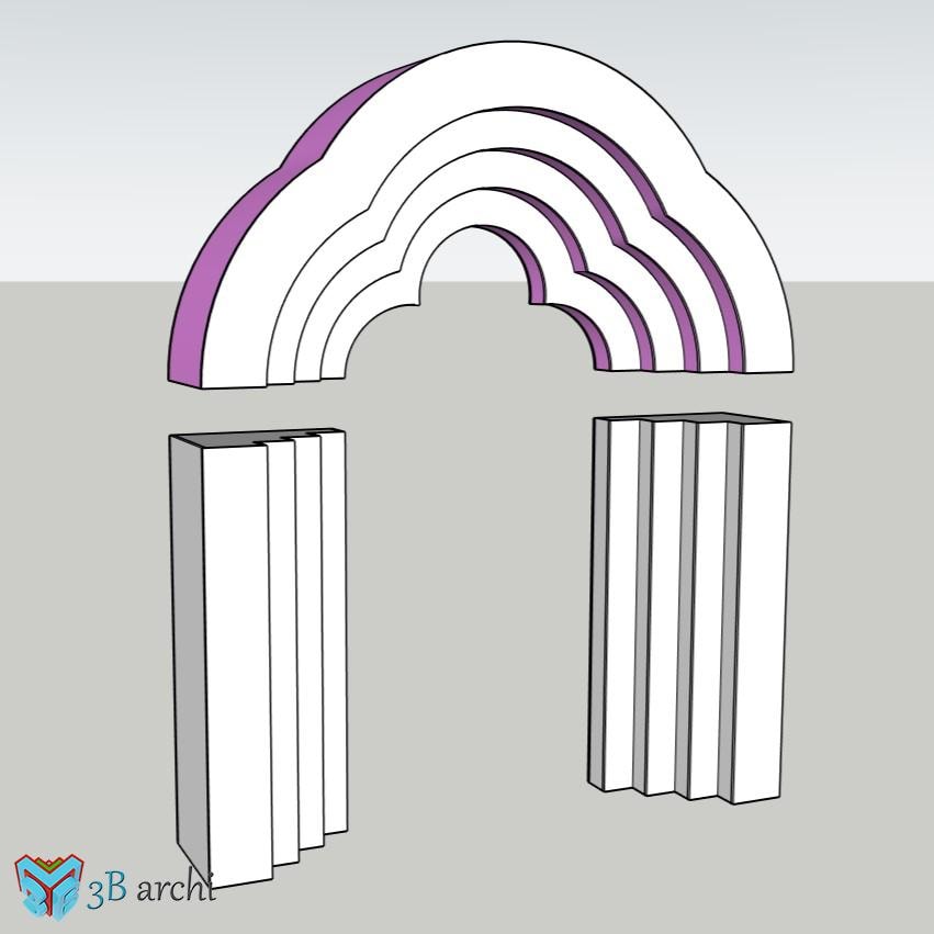 Ripple Arch Backdrop CNC Files: Wedding Arch DXF Template (digital ...