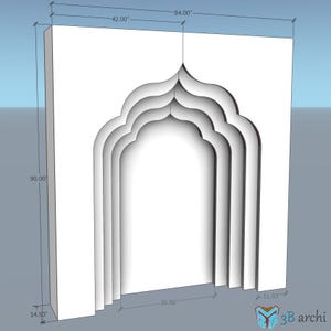 Elegant Square Arch 3D Template: CNC Files for Wedding Decor (digital ...