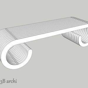 Modern Parametric Bench, Parametric Bench Plan, Parametric Bench Design ...