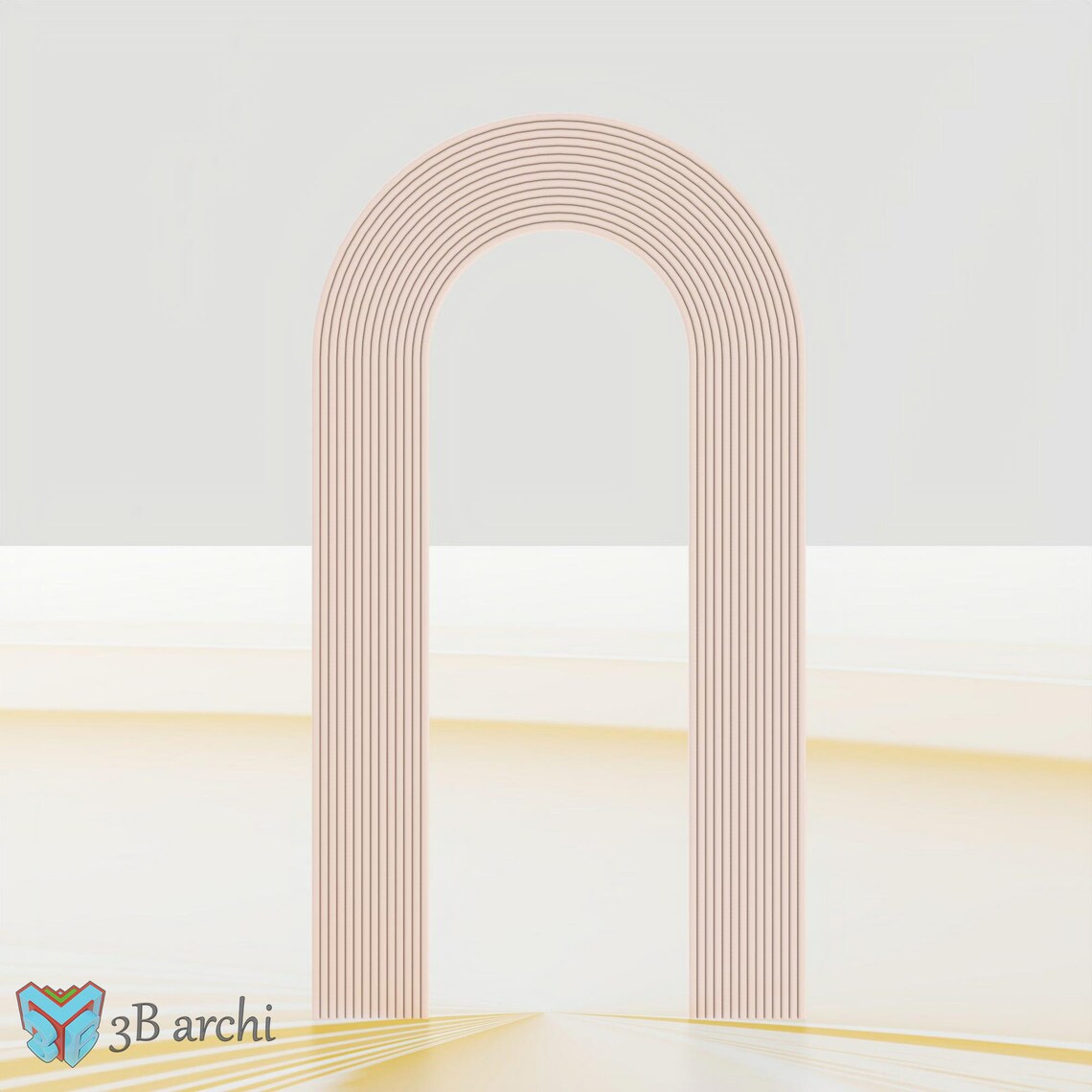 Ripple Arch Backdrop CNC File: Fluted Panel Template (digital Download ...