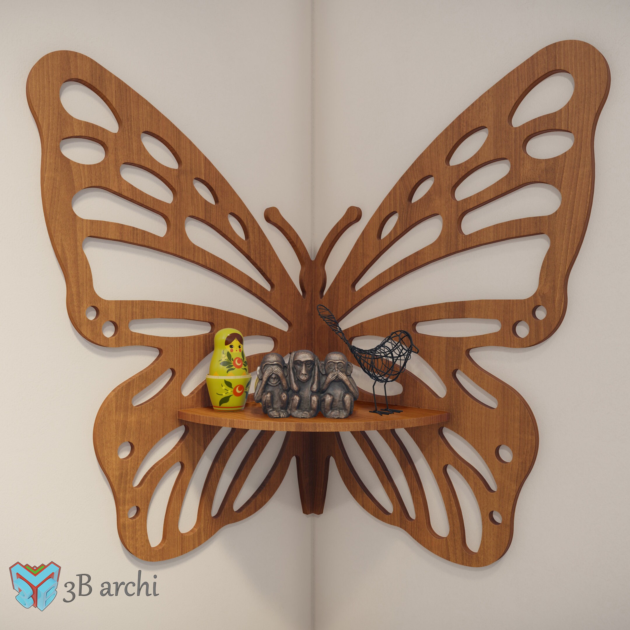 Elegant Butterfly Wall Shelf for Stylish Decor Butterfly - Etsy