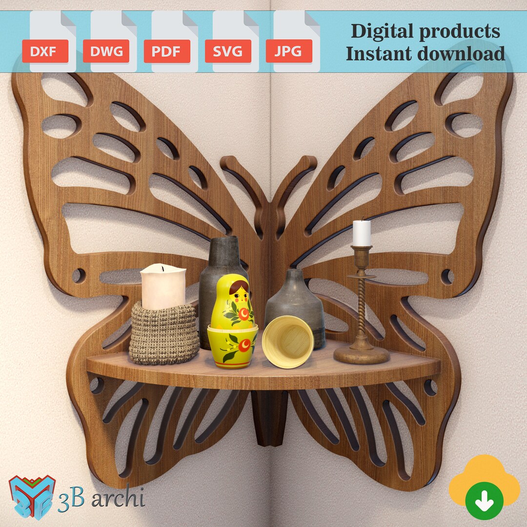 Elegant Butterfly Wall Shelf for Stylish Decor Butterfly - Etsy