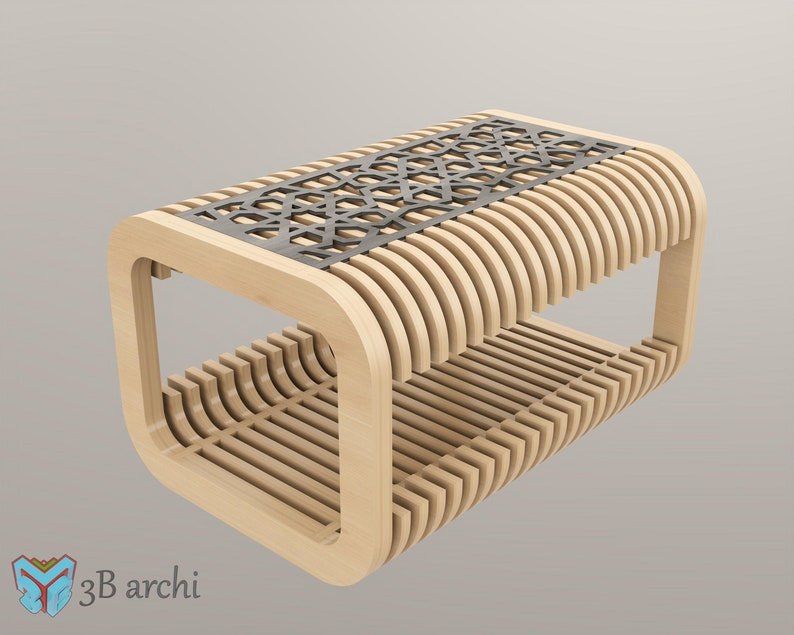 Parametric Coffee Table Modern Furniture Plywood Table - Etsy