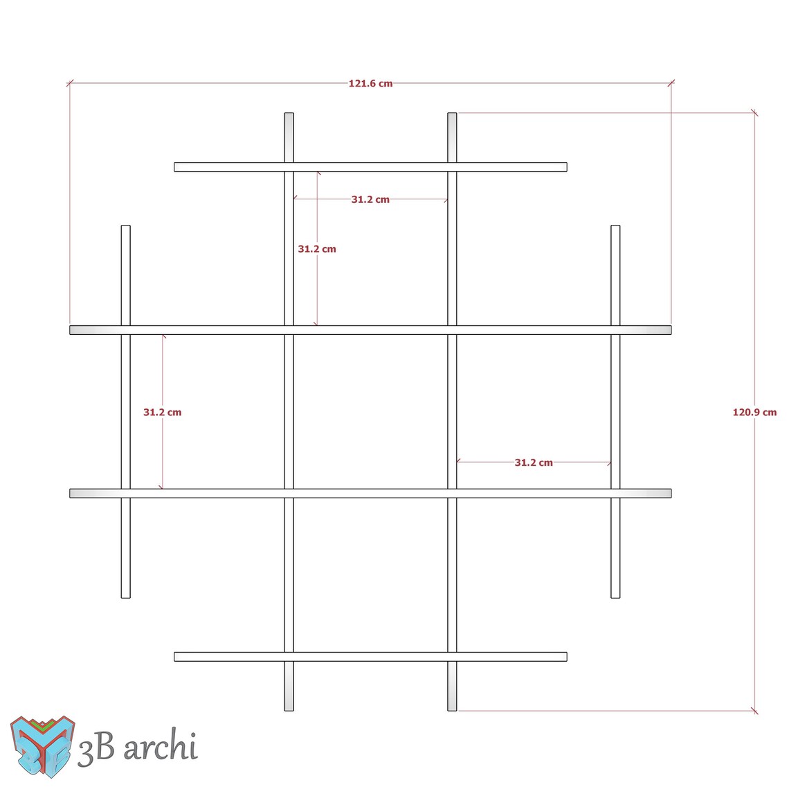 Sphere Bookshelf, Parametric Waffle Shelf, Hemispherical Shelf, Wall ...