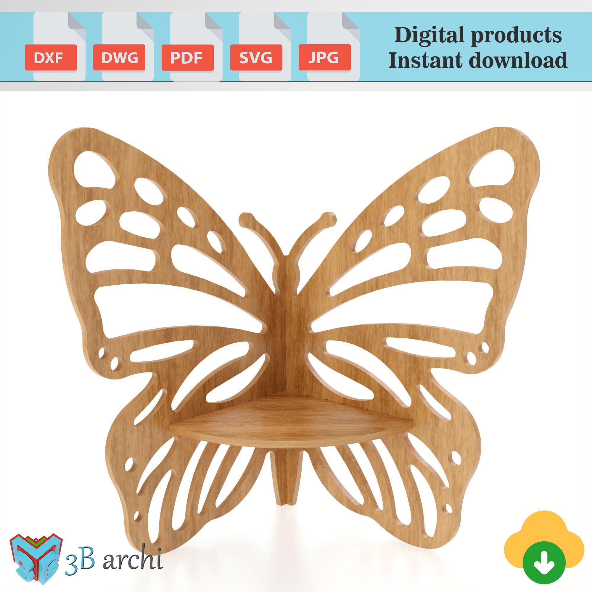 Elegant Butterfly Wall Shelf for Stylish Decor Butterfly - Etsy