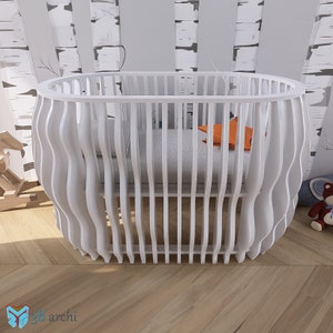 Parametric Sea Wave Bed for Babies, Organic Design is Ready to Be Cut ...