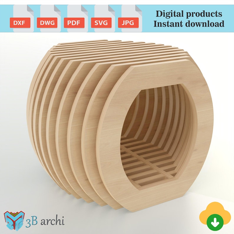 CNC Plywood Side Table Plan: Parametric Furniture DXF (digital File) - Etsy