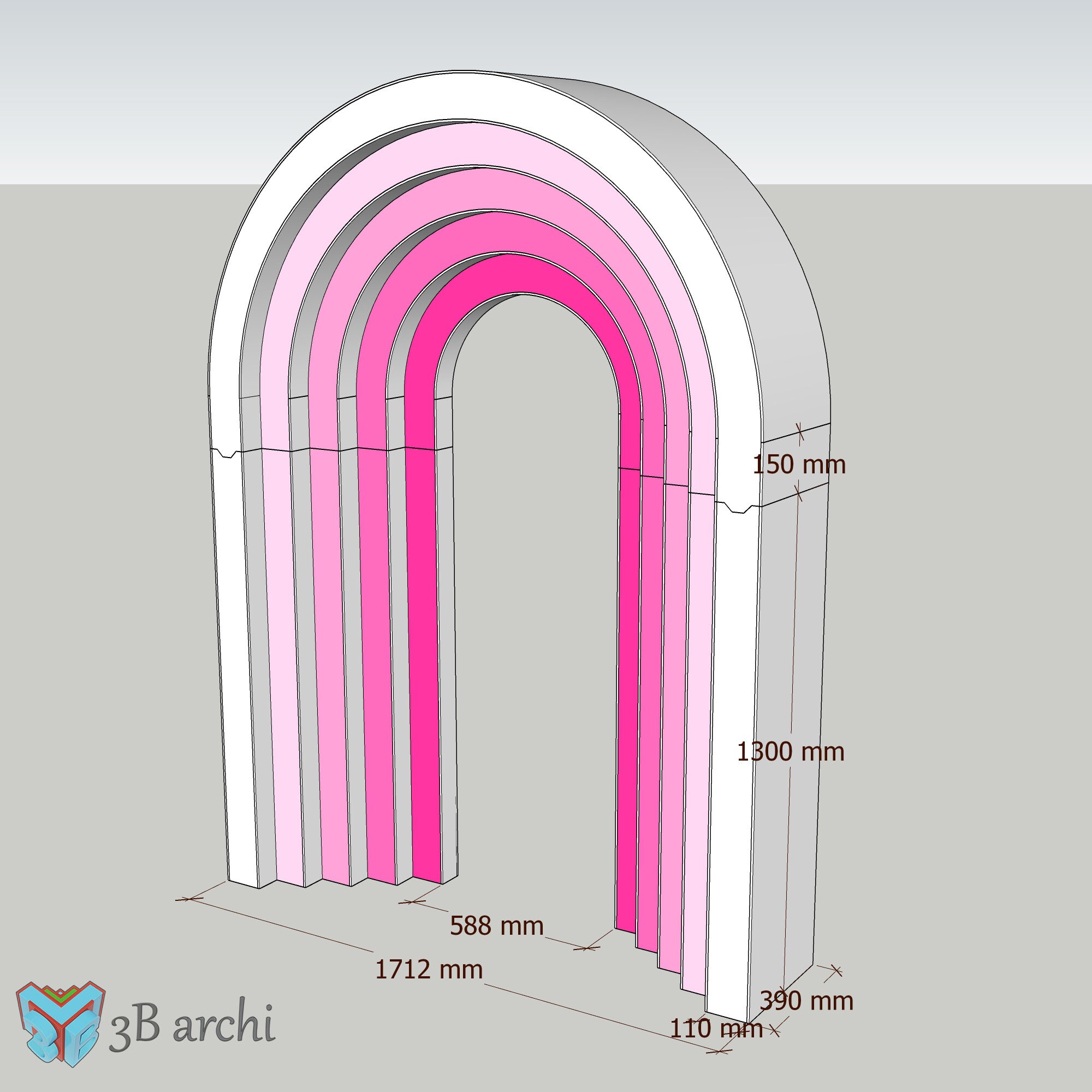 3D Arch Backdrop Ripple Arch for Weddings Arch Backdrop Set - Etsy