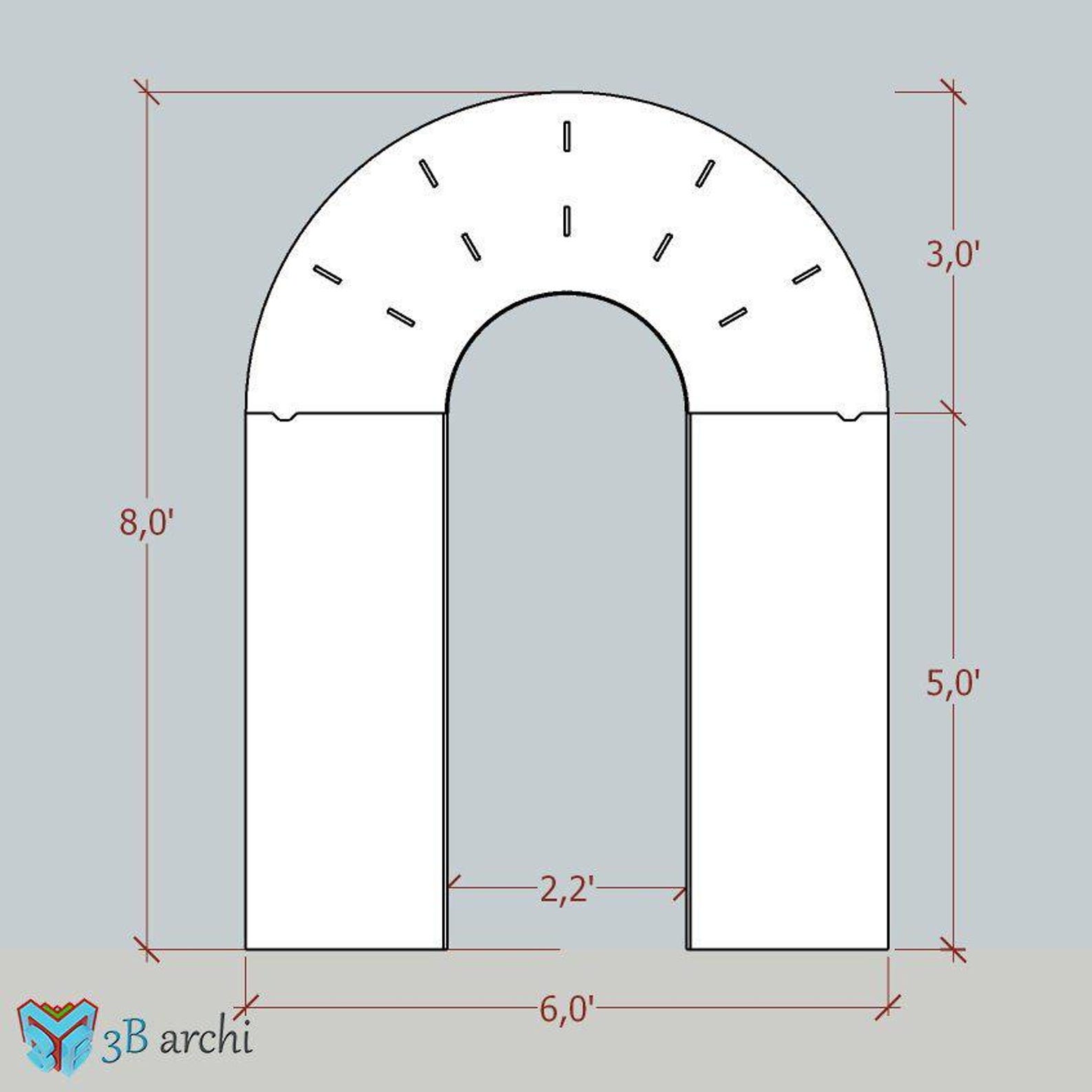 5-layer Arch Backdrop CNC Plan, Wedding Decor DXF Template (digital ...
