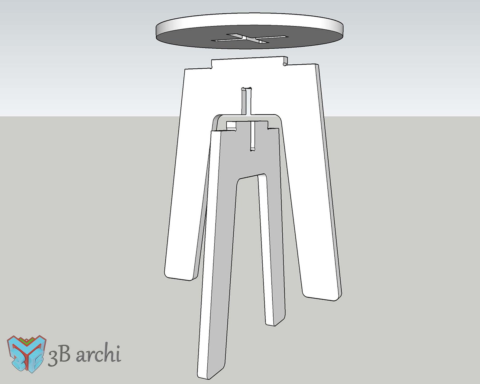 Plywood Table Cnc Stool Plans Cnc Router Cut Files Mdf Etsy