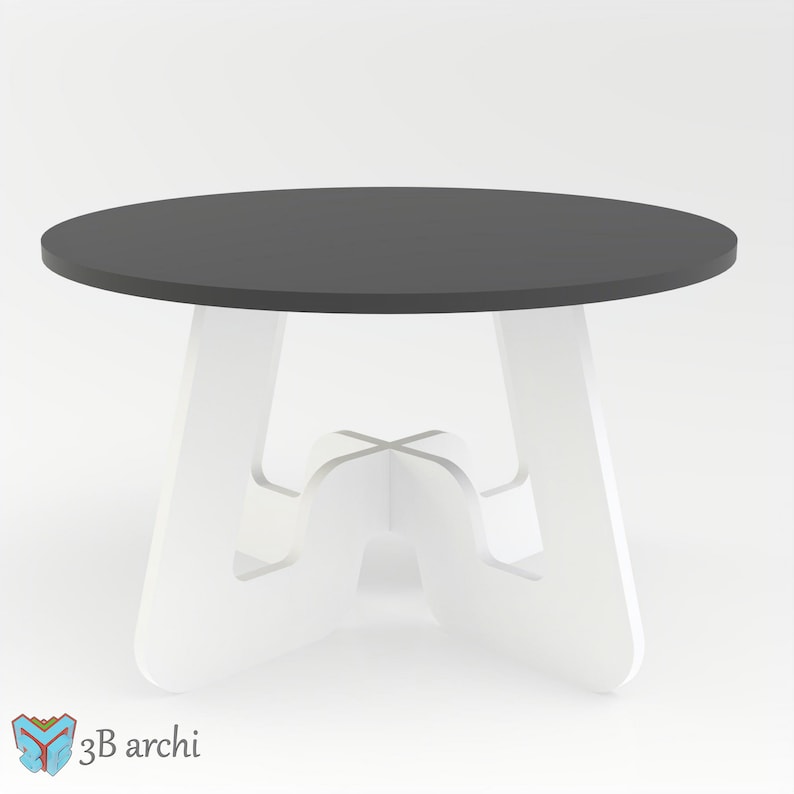 Round Coffee Table CNC Router Project: Plywood DXF Vector Files ...