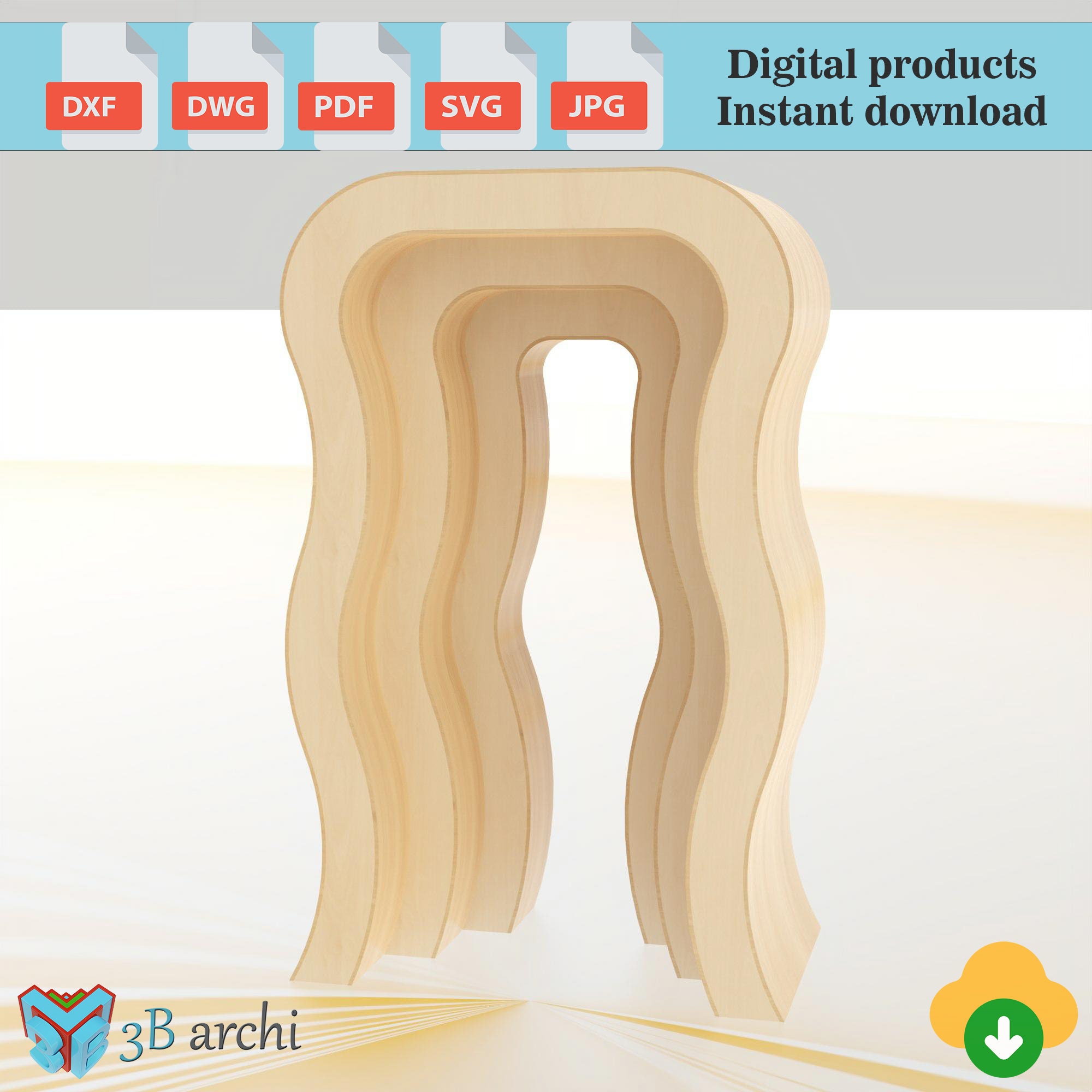 Wavy Pedestal Table CNC Files: Parametric Design (digital Download) - Etsy
