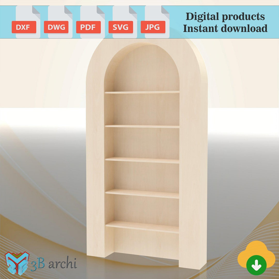 Arched Bookshelf CNC Template: Treats Wall, Champagne Wall (digital ...