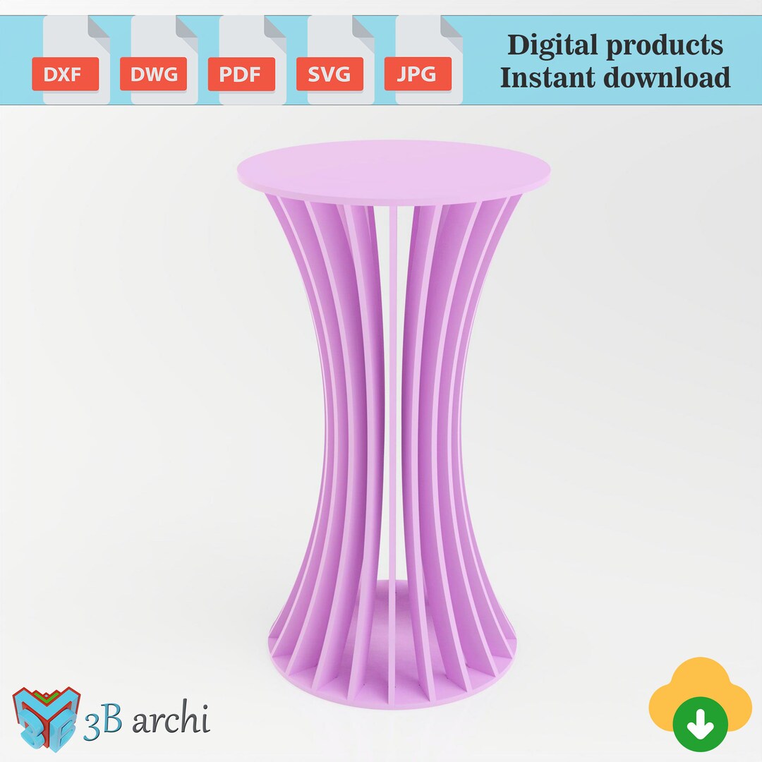 Round Cocktail Table, Cake Stand, Bar Height Pub Table, Parametric ...