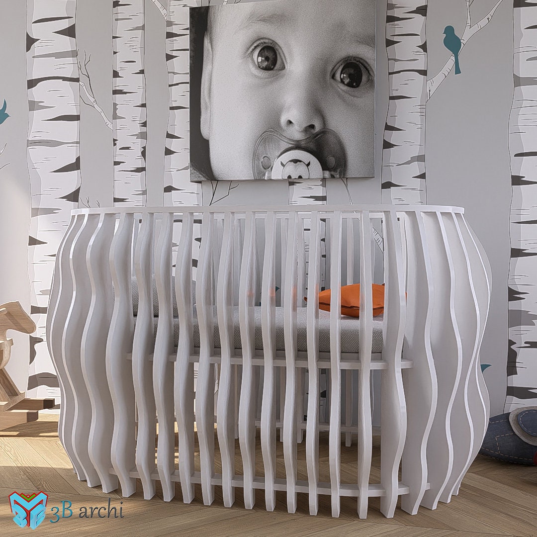 Parametric Sea Wave Bed for Babies, Organic Design is Ready to Be Cut ...