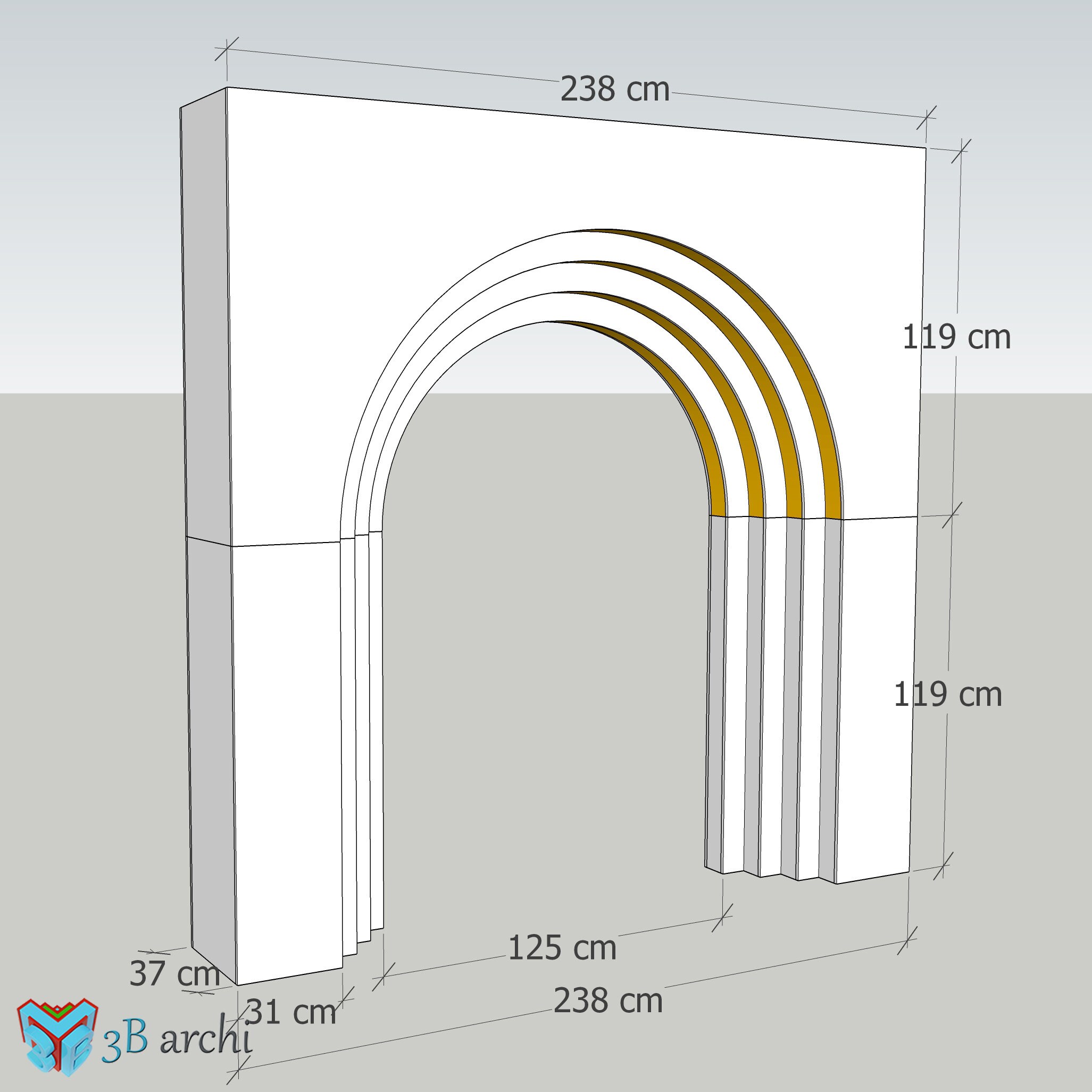 3D Square Arch Backdrop Template: CNC Files for Wedding Decor (digital ...